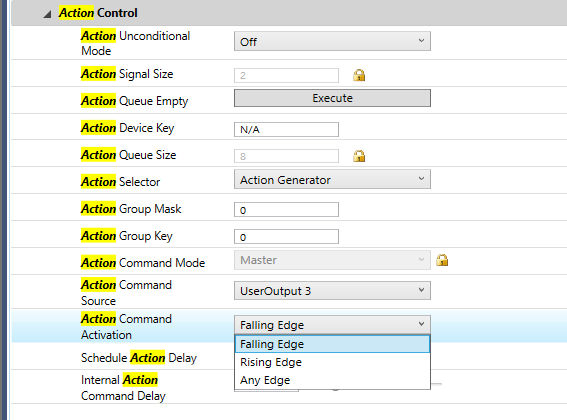 Using the Action Command Feature | Teledyne Vision Solutions